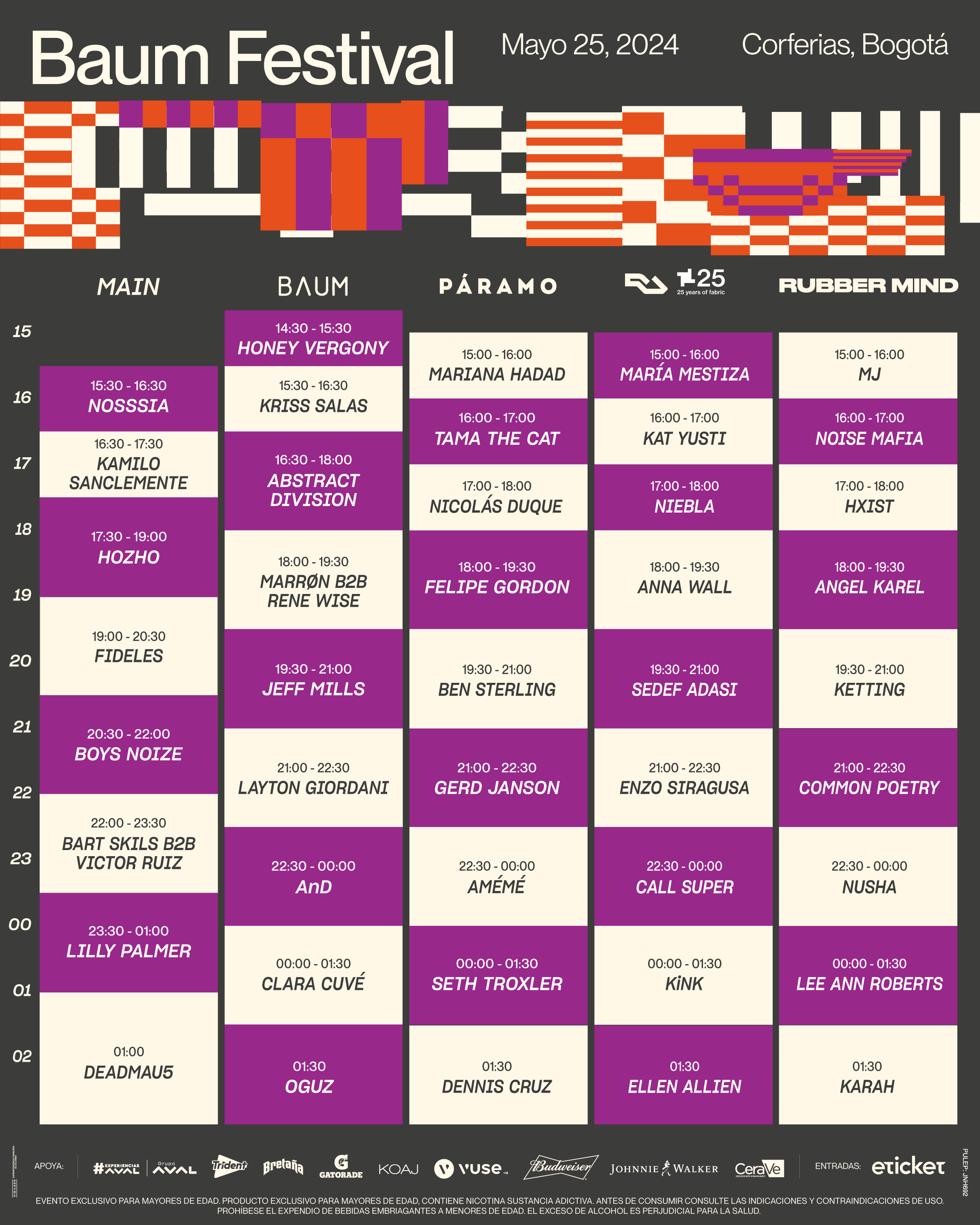 Estos son los horarios del Baum Festival 2024 | Radiónica